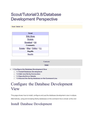 Database development connection steps | PDF