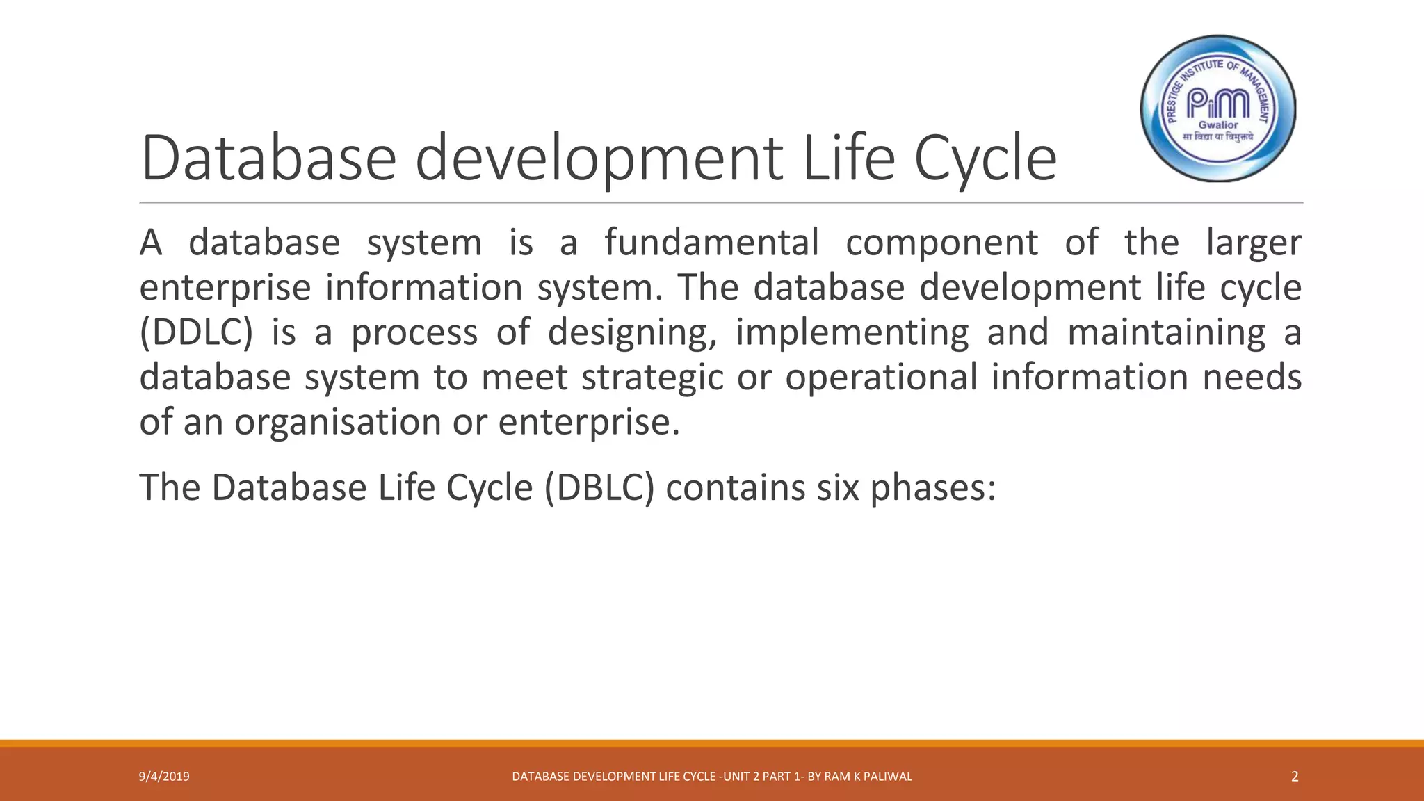 Database development life cycle unit 2 part 1 | PPTX Database development life cycle unit 2 part 1 | PPTX