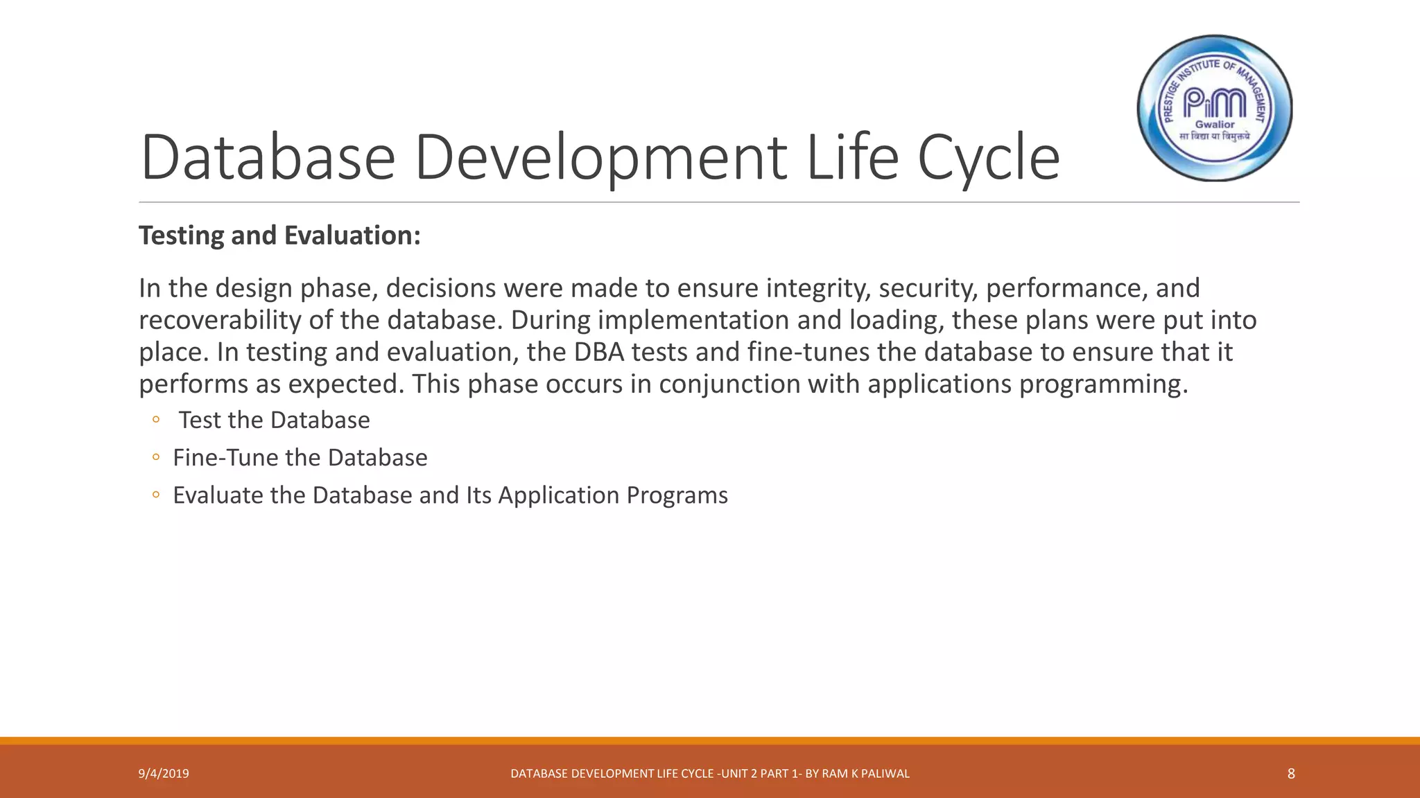 Database development life cycle unit 2 part 1 | PPTX Database development life cycle unit 2 part 1 | PPTX