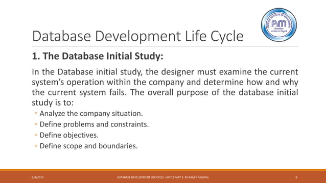 Database development life cycle unit 2 part 1 | PPTX