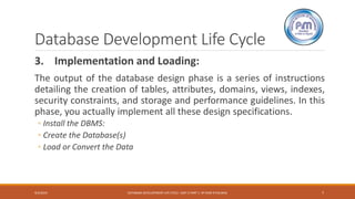 Database development life cycle unit 2 part 1 | PPTX