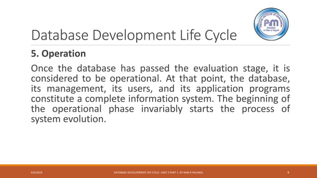 Database development life cycle unit 2 part 1 | PPTX