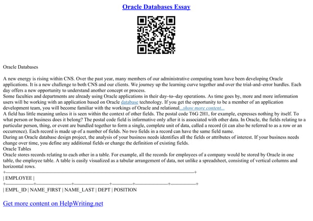 Database Essay | PDF