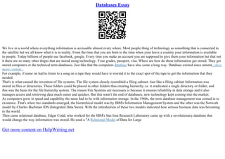 Database Essay | PDF