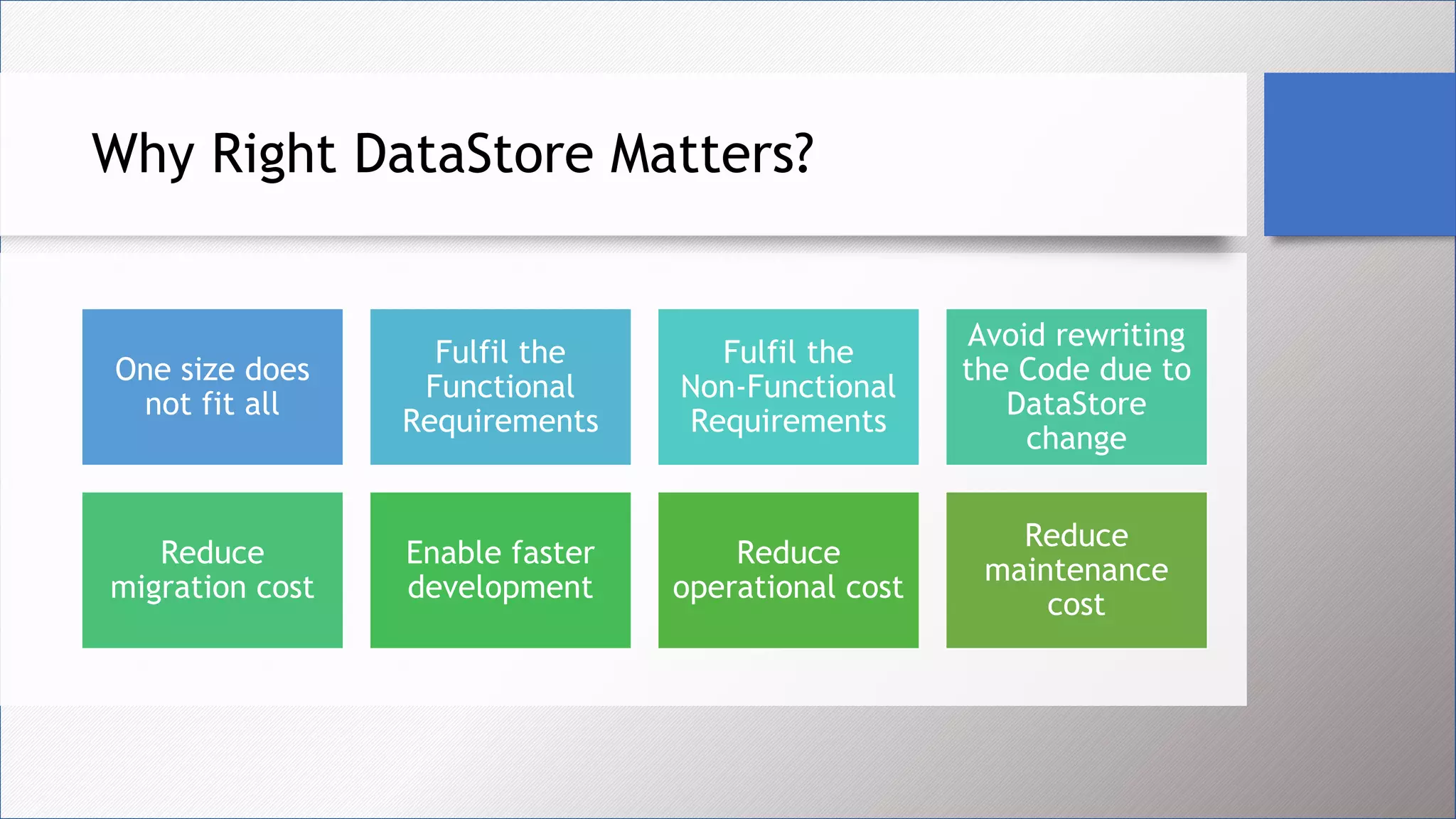 SQL, NoSQL, Distributed SQL: Choose your DataStore carefully | PPT