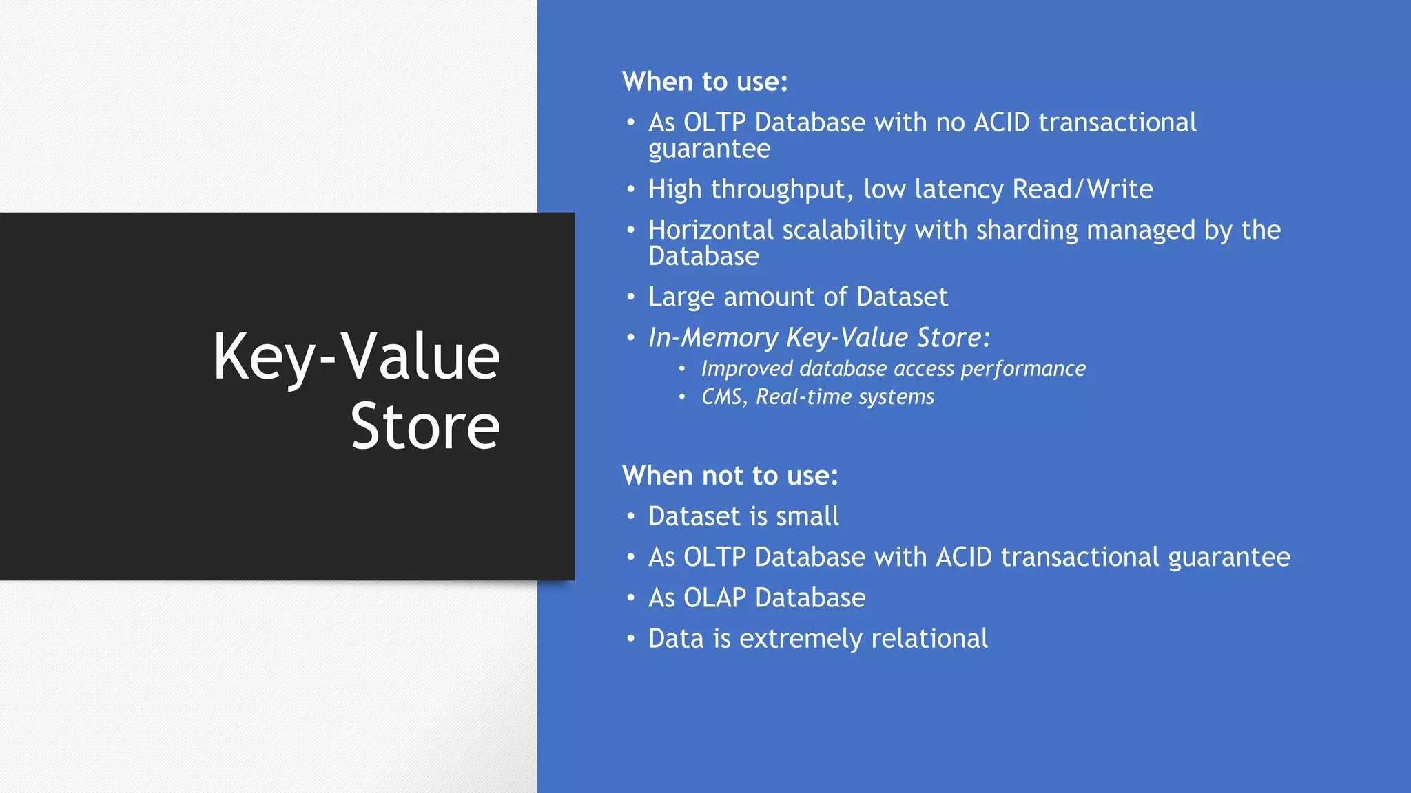 SQL, NoSQL, Distributed SQL: Choose your DataStore carefully | PPT