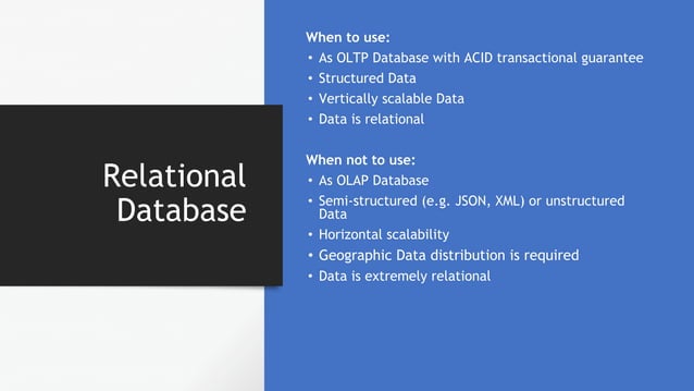 SQL, NoSQL, Distributed SQL: Choose your DataStore carefully | PPT