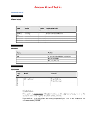 Database firewall policies copy | DOCX