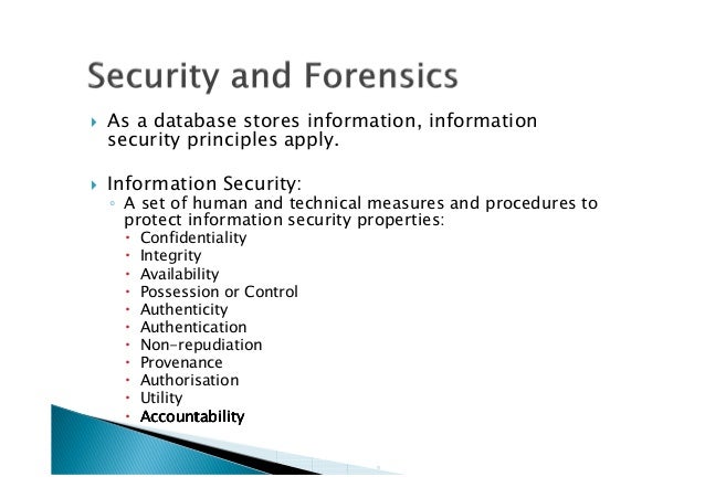 Database forensics