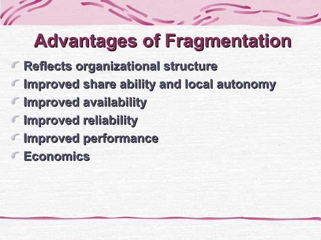 Database Fragmentation Ppt Databases Computer Software And