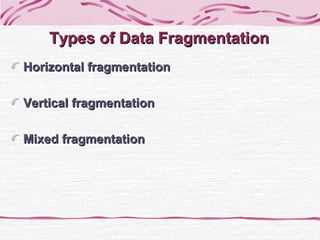 Database fragmentation | PPT