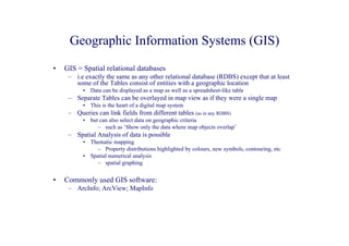Database gis fundamentals | PDF