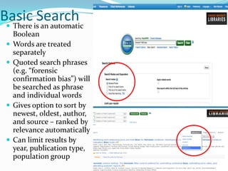 Database group exploration psyc info | PPT