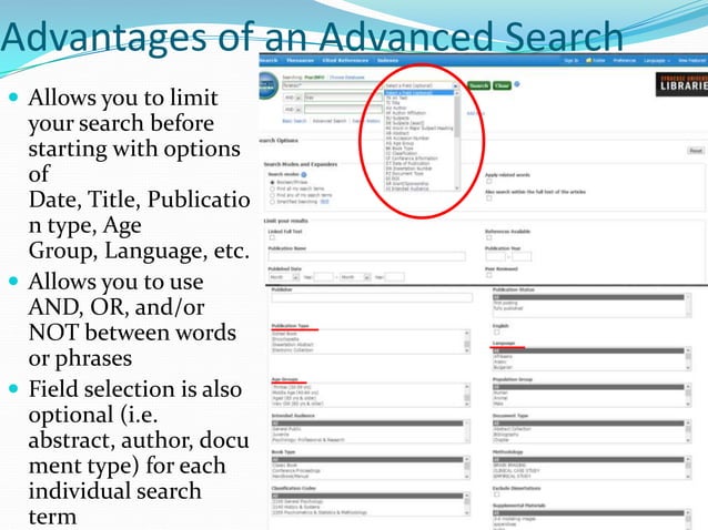 Database group exploration psyc info | PPT