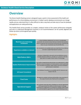 Database Health-Check Consulting Service | PDF