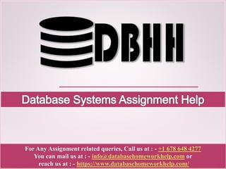 Database Systems Assignment Help | PPT