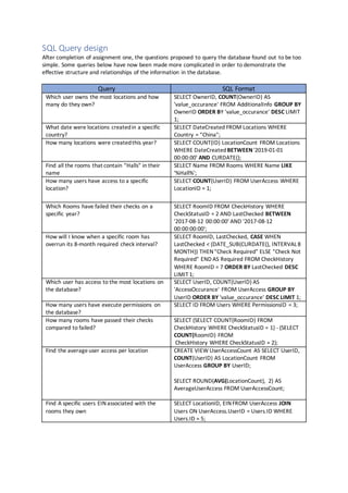 Relational database analysis and implementation | DOCX
