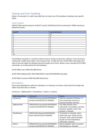 Relational database analysis and implementation | DOCX