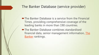 Database in banking industries | PPT