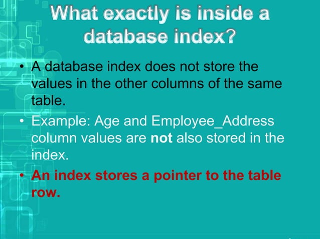 Database indexing techniques | PPT Database indexing techniques | PPT