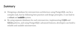 Database in Microservices - (2nd PostgreSQL Conference Nepal 2023) | PPT