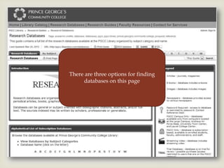 Research Databases - How to Access | PPTX