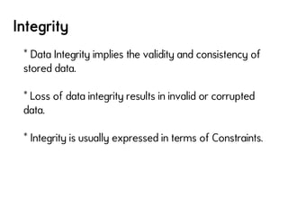 Database Intergrity | PDF | Databases | Computer Software and Applications