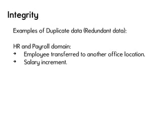Database Intergrity | PPT