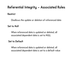 Database Intergrity | PDF | Databases | Computer Software and Applications