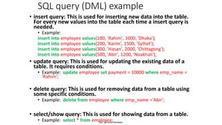 DatabaseLab Slides of MySQL Commands for practice | PPT