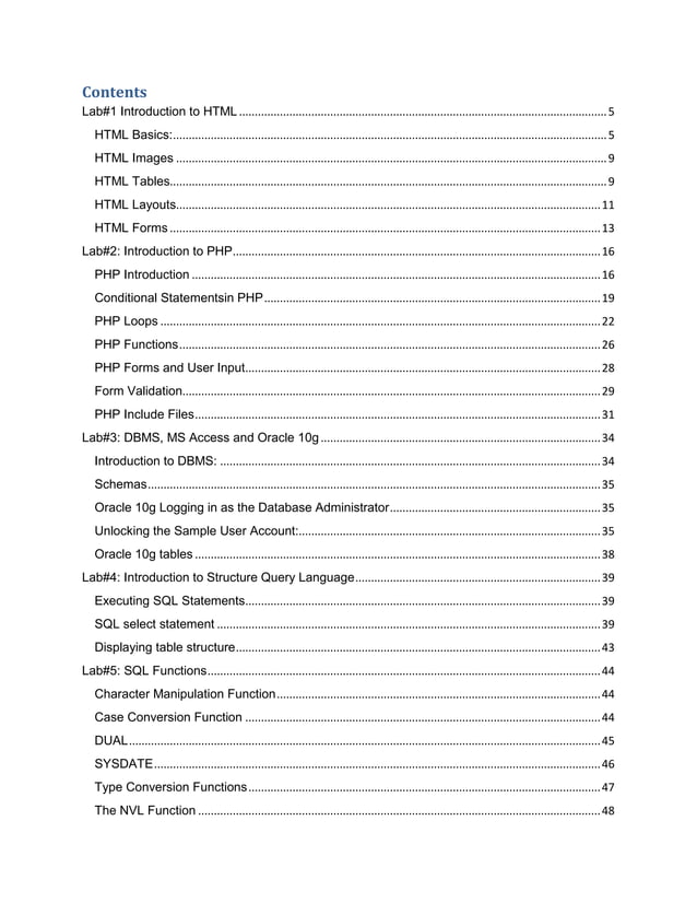 Database lab manual | PDF | Databases | Computer Software and Applications