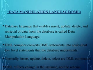 Database language | PPTX