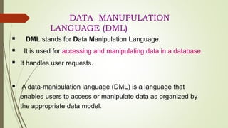 database language ppt.pptx | Databases | Computer Software and Applications