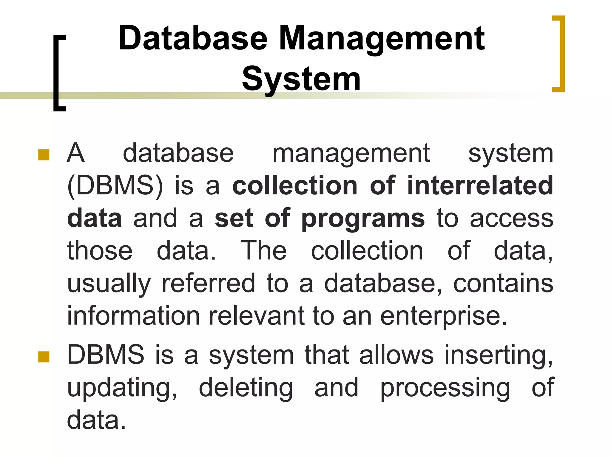 Database Lecture 1 Ppt