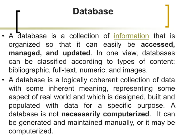 Database Lecture 1 Ppt