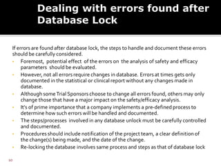 Database Lock _ Unlock Procedure_Katalyst HLS | PDF