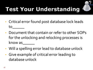 Database Lock _ Unlock Procedure_Katalyst HLS | PDF