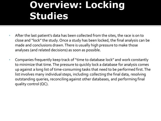 Database Lock _ Unlock Procedure_Katalyst HLS | PDF