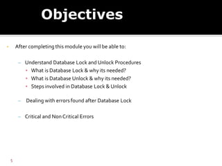 Database Lock _ Unlock Procedure_Katalyst HLS | PDF