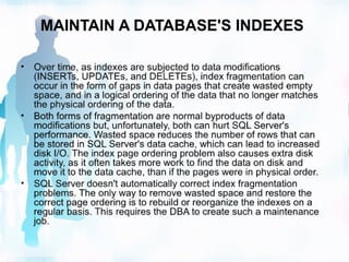 Database Maintenance | PDF