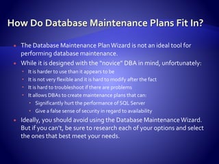 Database Maintenance Optimization Brad Mc Gehee | PPTX