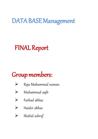 Data base management | PDF