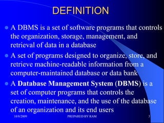 Data Base Management | PPT