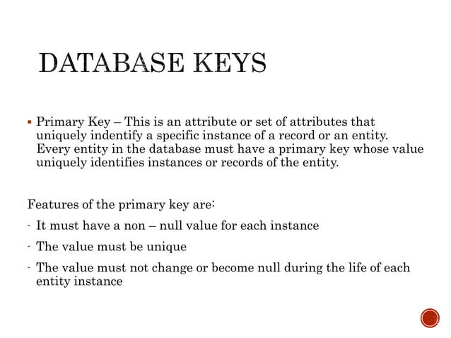 Types of Database Keys | PPTX