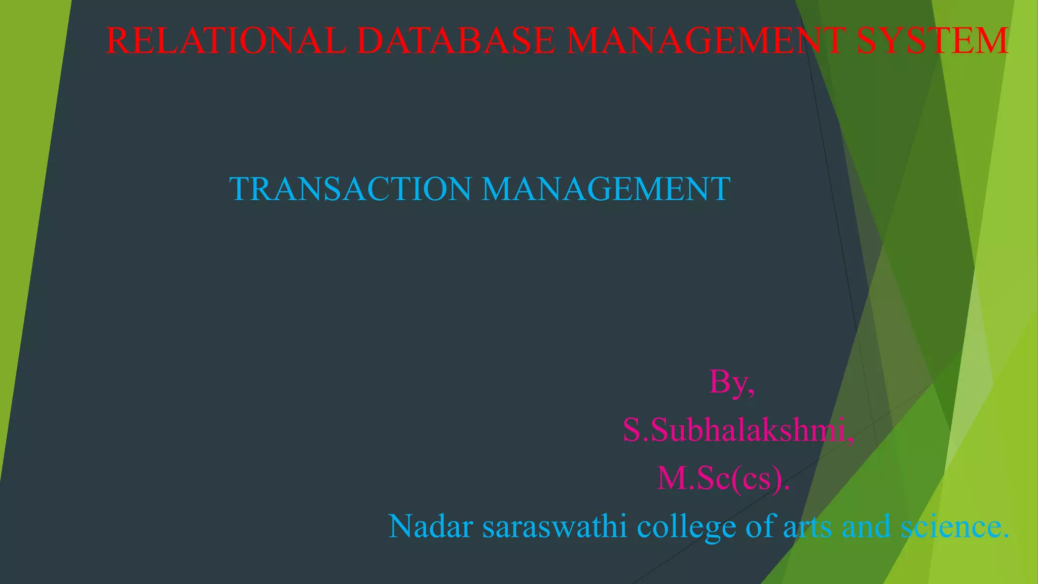 Database management | PPT