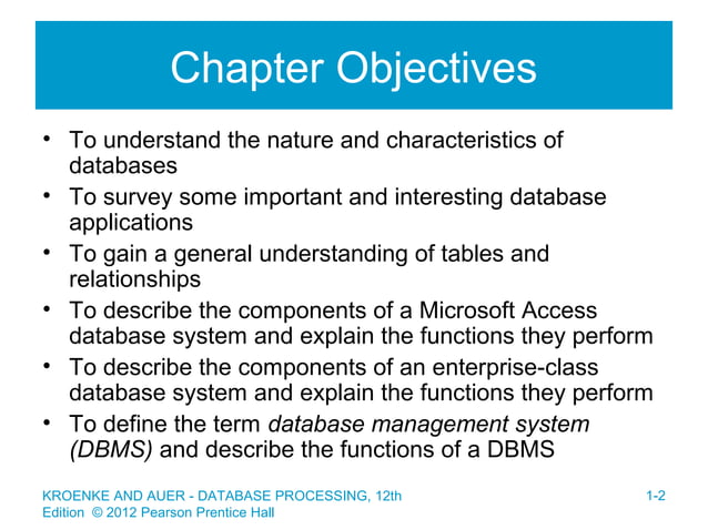 Database management chapter 1 power point | PPT