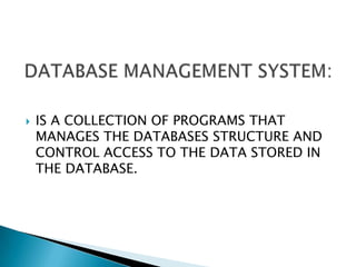 Database management functions | PPTX