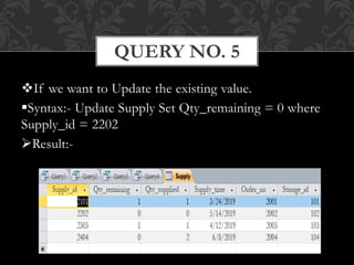 Database management of blood bank | PPTX | Databases | Computer Software and Applications