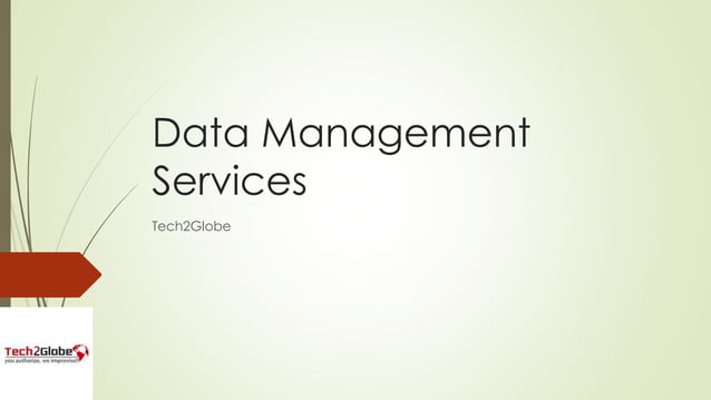 Database management services - Tech2globe | PPT