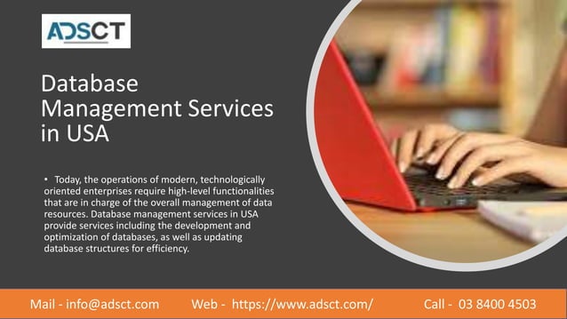 Database Management Services In Usa Ppt